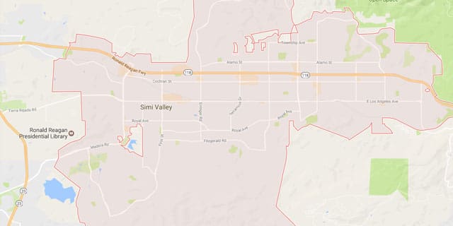 Small Map of Simi Valley Ca - Weinstein Construction
